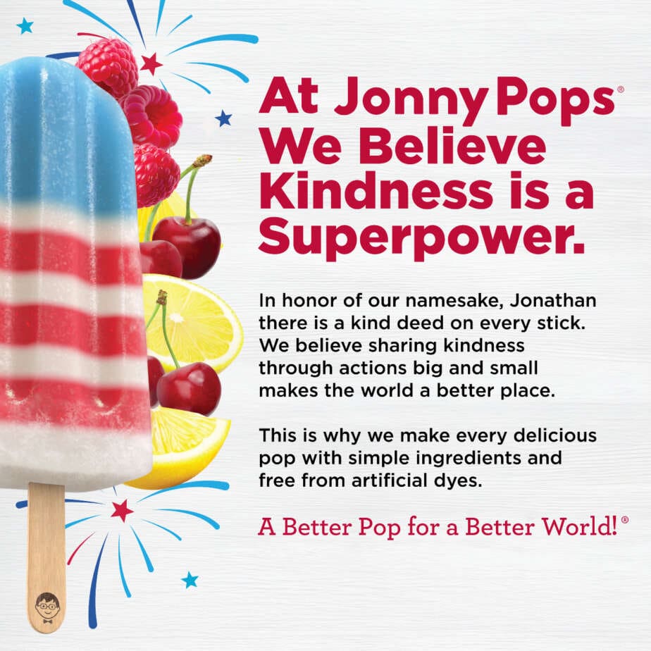 Organic Star-Spangled Flag Ice Pops | JonnyPops