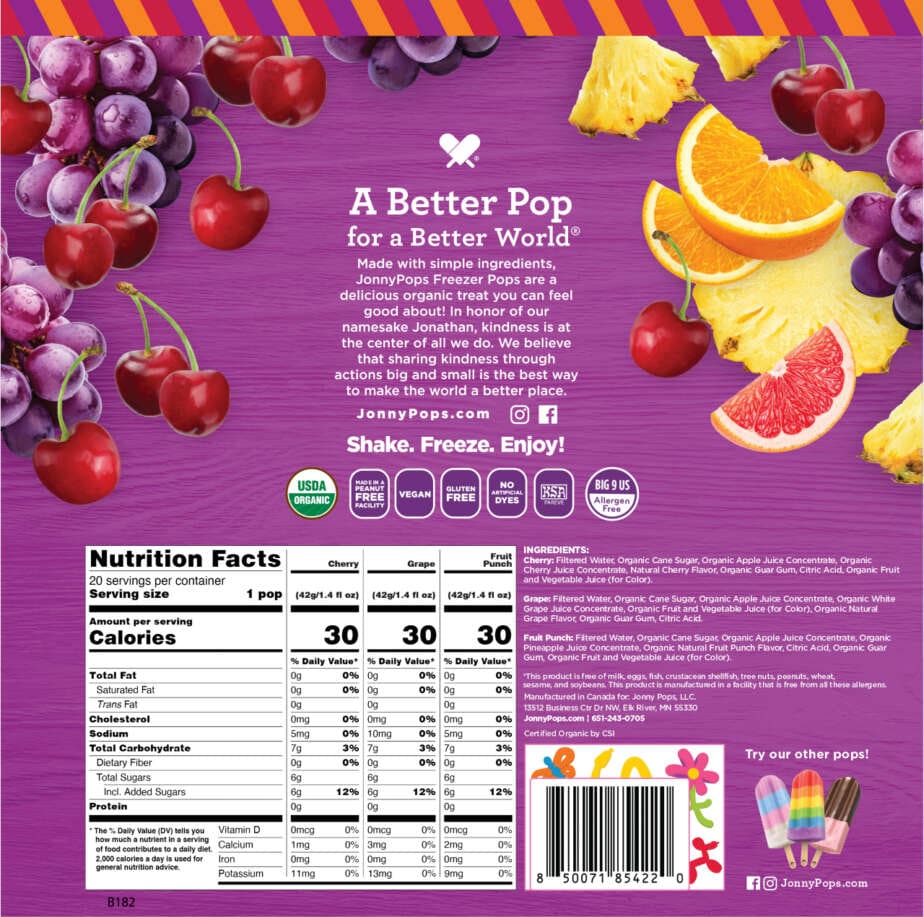Organic Classic Freezer Pops Freezer Pops | JonnyPops